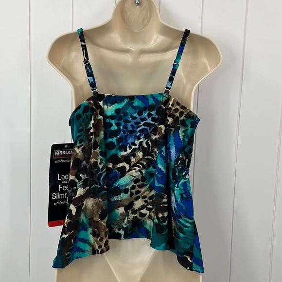 Miraclesuit | Swim | Nwt Miraclesuit Tankini Top Animal Print Keyhole ...